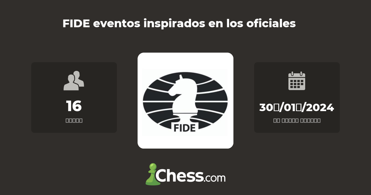 FIDE eventos inspirados en los oficiales-نادي الشطرنج - Chess.com