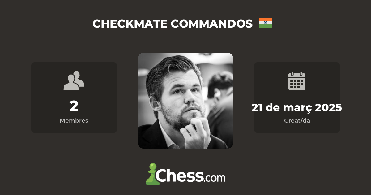 CHECKMATE COMMANDOS - Club d'escacs - Chess.com