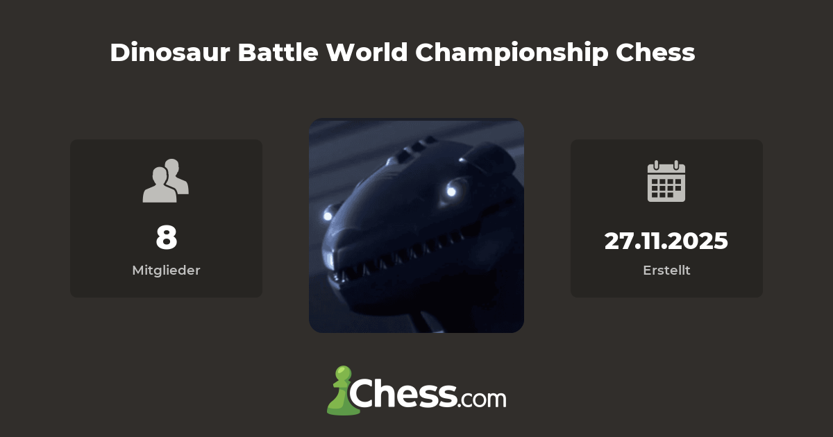 Dinosaur Battle World Championship Chess - Schachclub - Chess.com