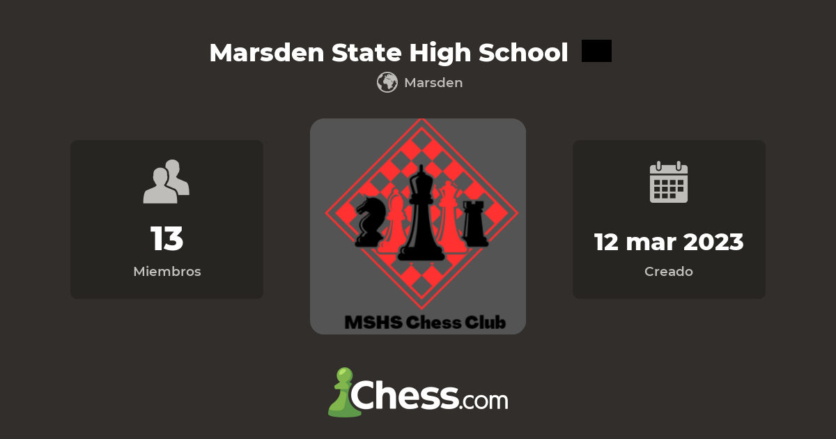 Marsden State High School - Club de ajedrez - Chess.com