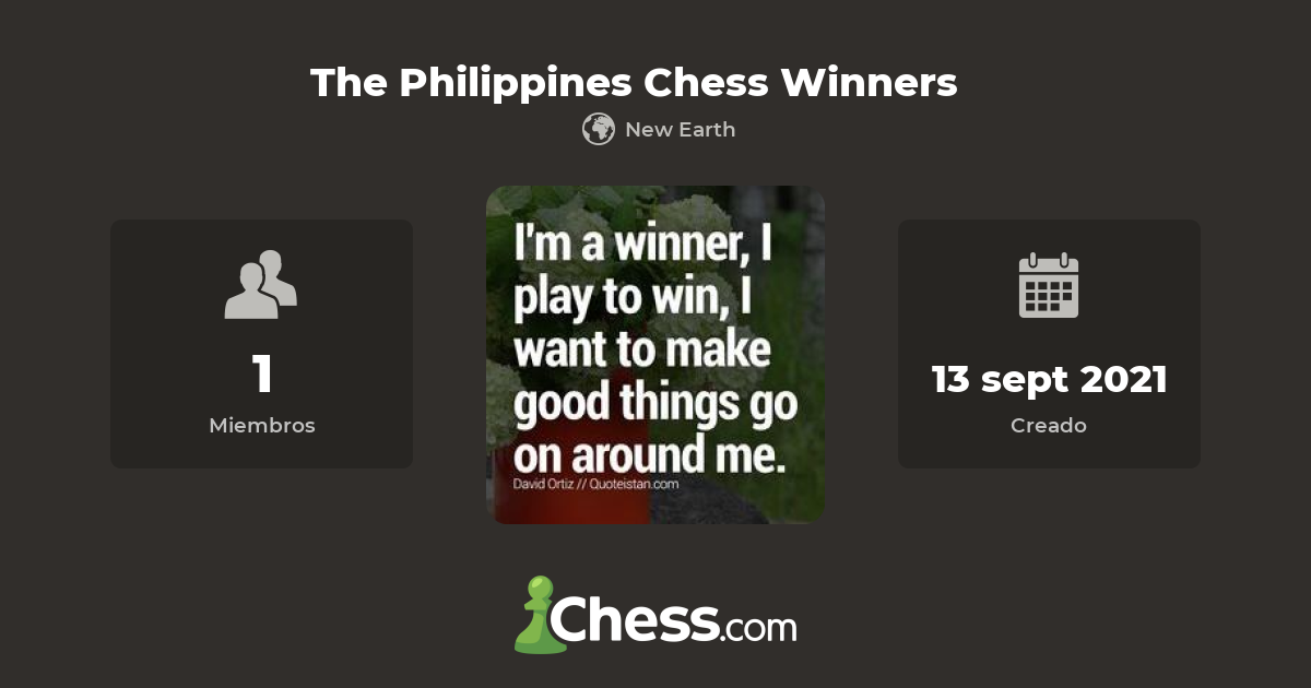 The Philippines Chess Winners - Club de ajedrez - Chess.com