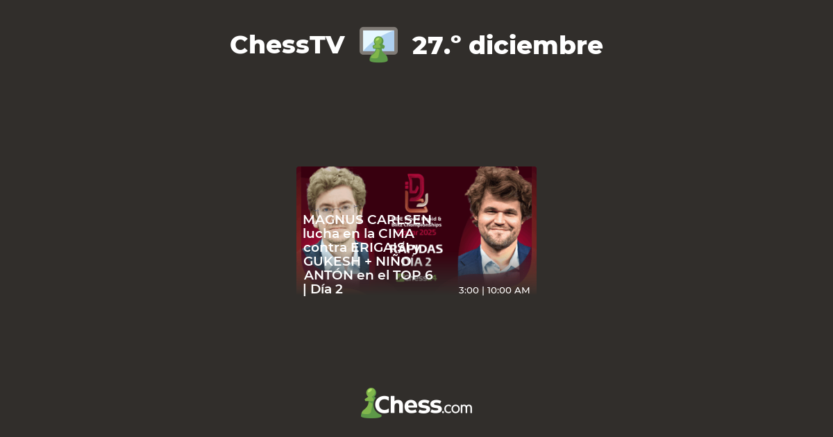 ChessTV: Emisiones y programas en streaming - Chess.com