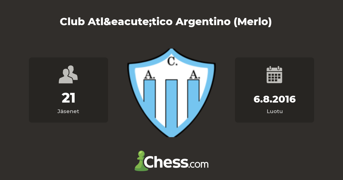 Club Atlético Argentino (Merlo) - Shakkiklubi - Chess.com