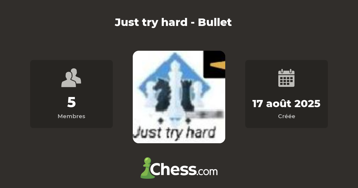 Just try hard - Bullet - Club d'échecs - Chess.com