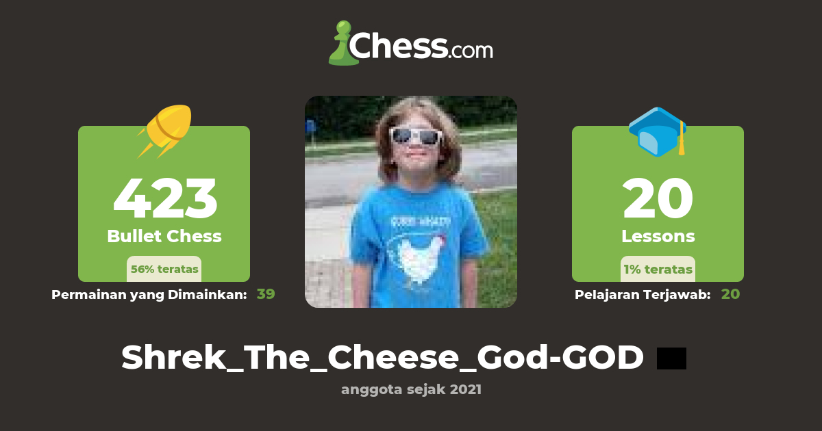 Joseph Hacker (Shrek_The_Cheese_God-GOD) - Profil Catur - Chess.com