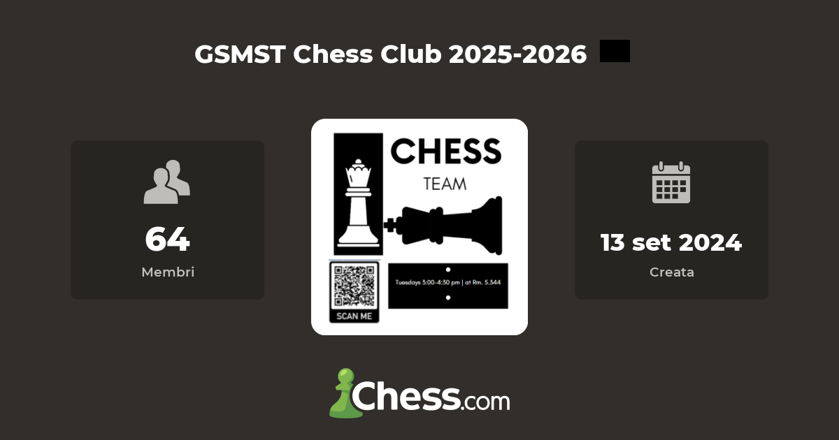 GSMST Chess Club 2025-2026 - Club di scacchi - Chess.com