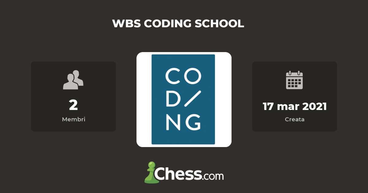 WBS CODING SCHOOL - Club di scacchi - Chess.com