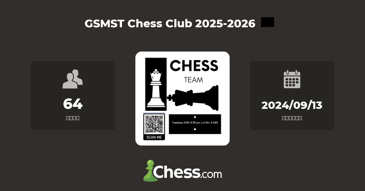 GSMST Chess Club 2025-2026 - チェス クラブ - Chess.com