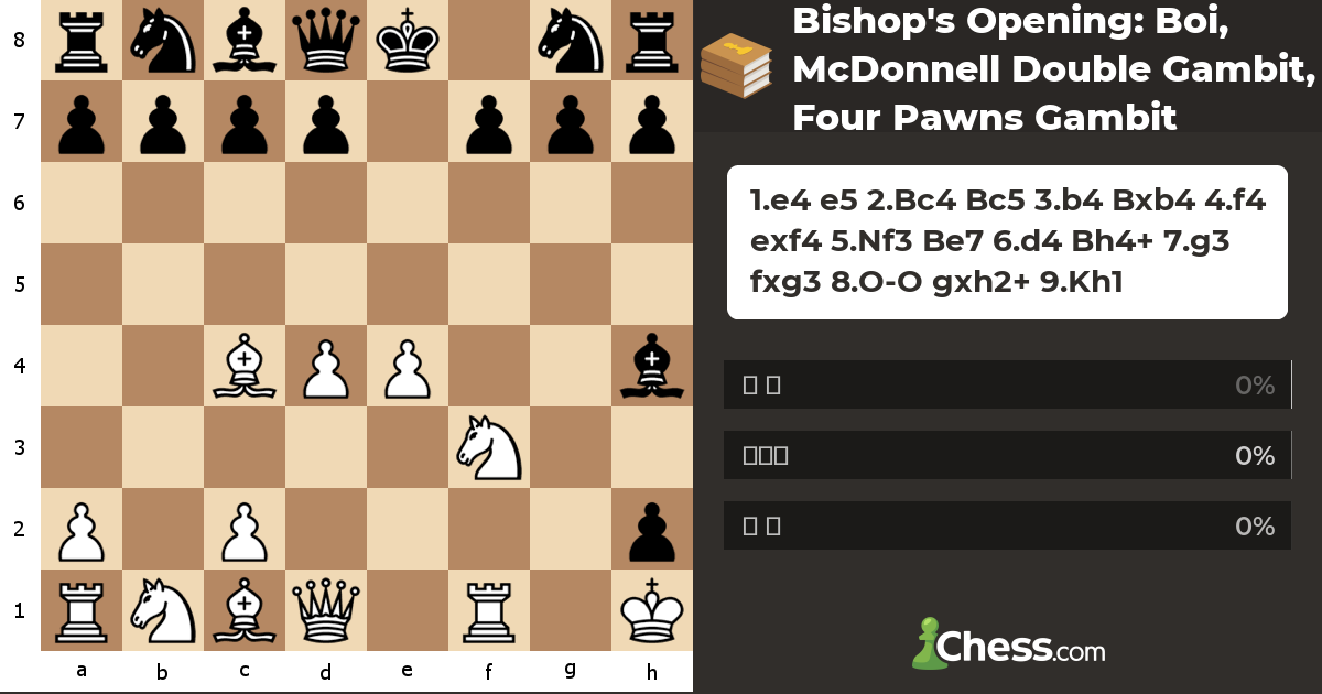 Bishop's Opening: Boi, McDonnell Double Gambit, Four Pawns Gambit - 체스 ...