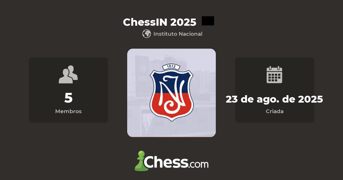 ChessIN 2025 - clube de xadrez - Chess.com