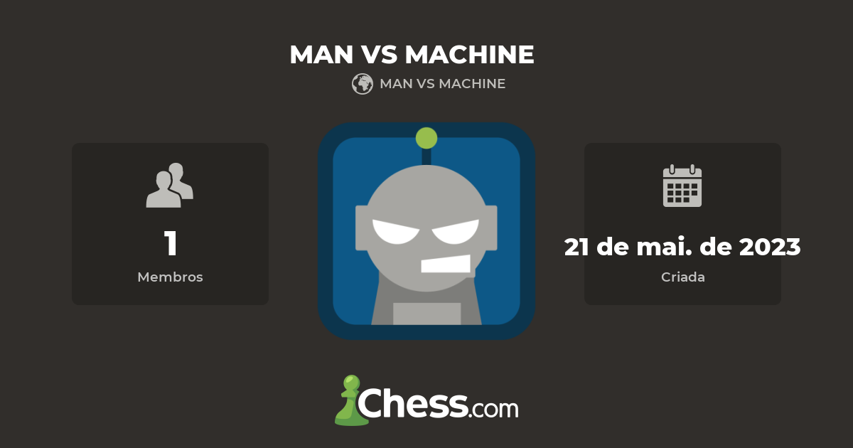 MAN VS MACHINE - clube de xadrez - Chess.com