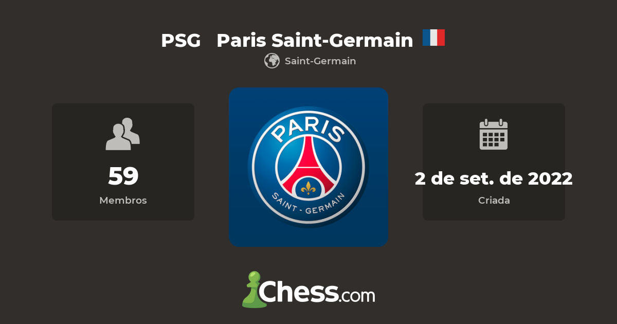 PSG Paris Saint-Germain - clube de xadrez - Chess.com