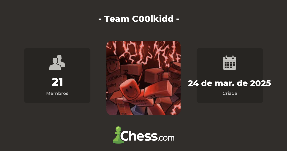 - Team C00lkidd - - clube de xadrez - Chess.com