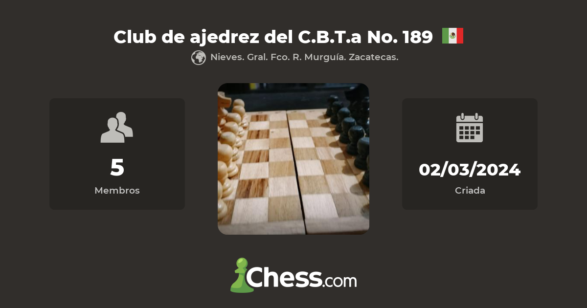 Club de ajedrez del C.B.T.a No. 189 - clube de xadrez - Chess.com