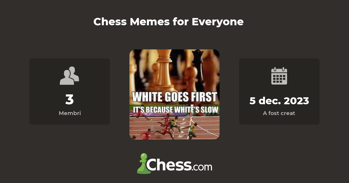 Chess Memes for Everyone - Club de șah - Chess.com