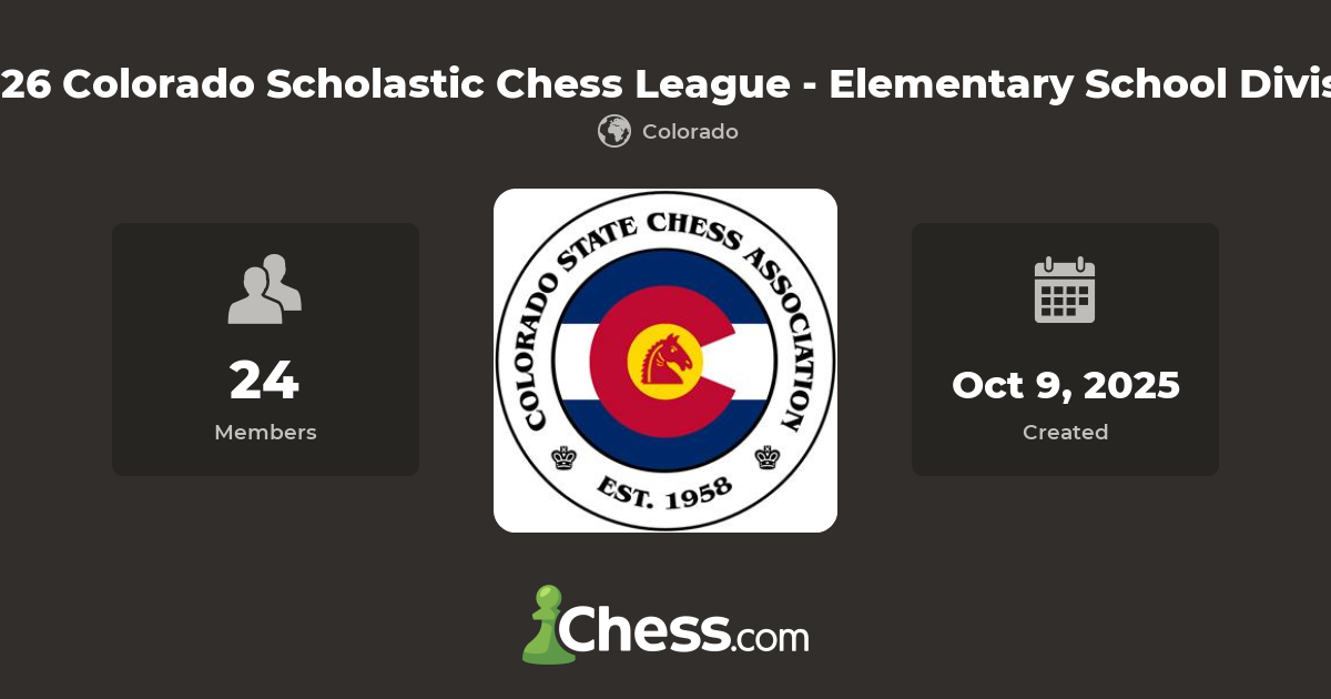 2025-2026 Colorado Scholastic Chess League - Elementary School Division ...