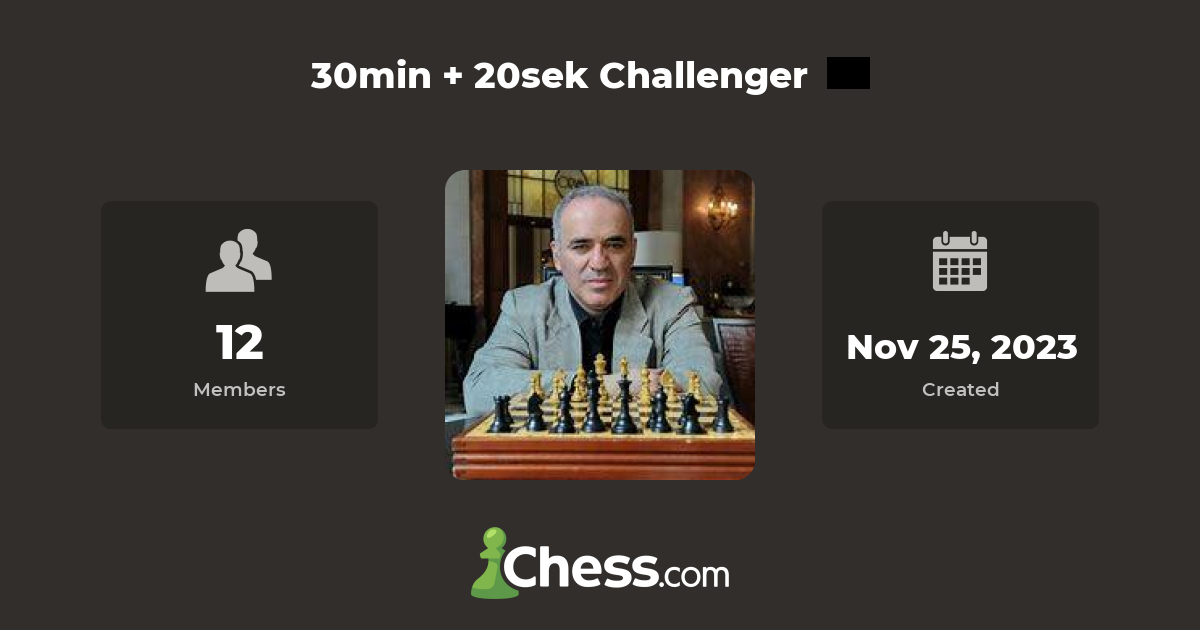 30min + 20sek Challenger - Chess Club - Chess.com