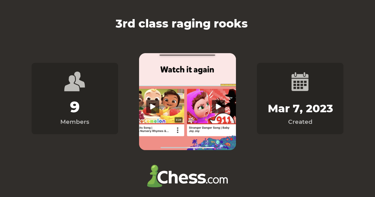 3rd class raging rooks - Chess Club - Chess.com