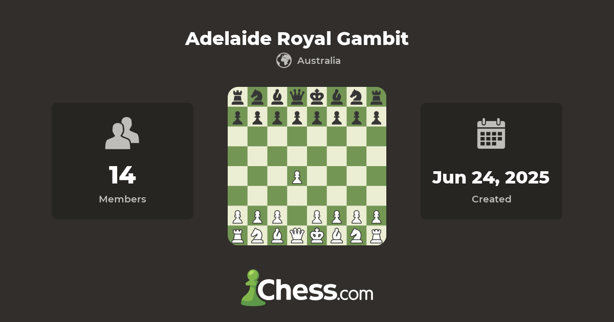 Adelaide Royal Gambit - Chess Club - Chess.com