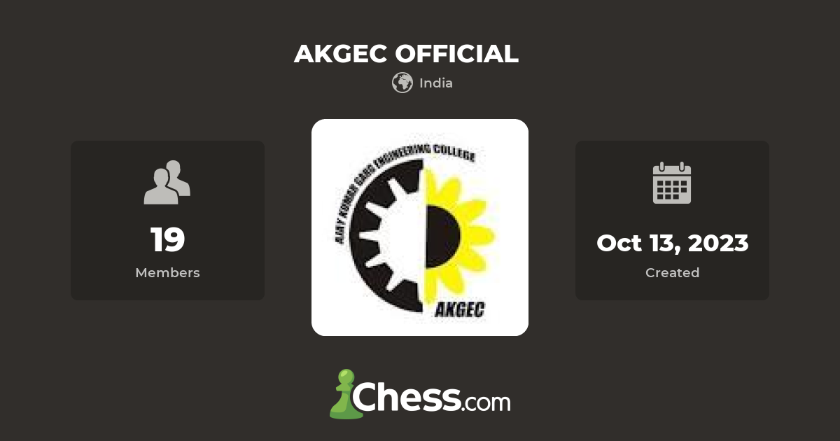 AKGEC OFFICIAL - Chess Club - Chess.com