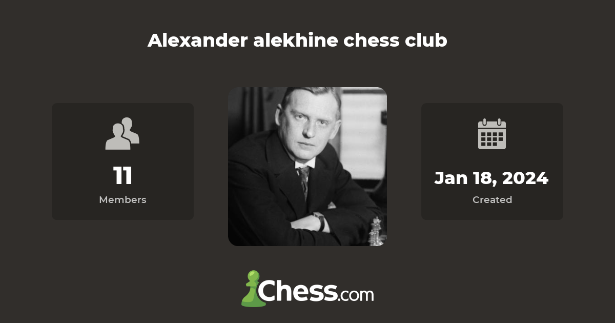 Alexander alekhine chess club - Chess Club - Chess.com