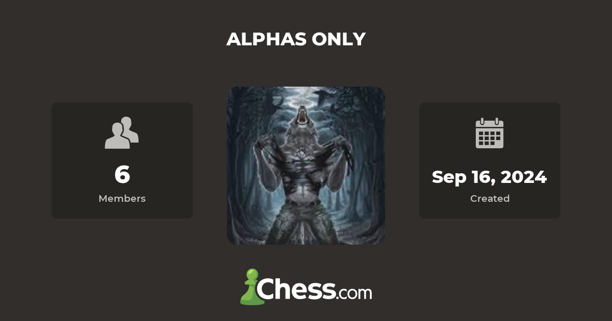 ALPHAS ONLY - Chess Club - Chess.com