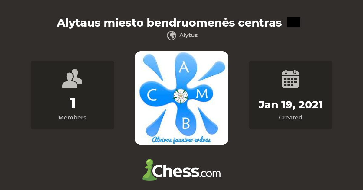 Alytaus miesto bendruomenės centras - Chess Club - Chess.com