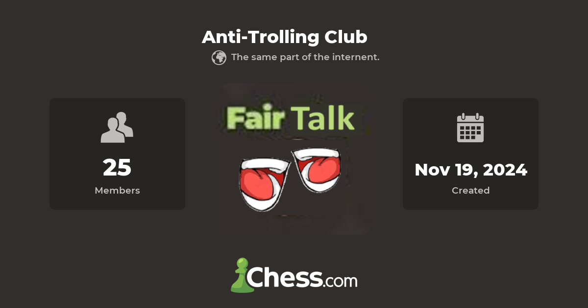 Anti-Trolling Club - Chess Club - Chess.com