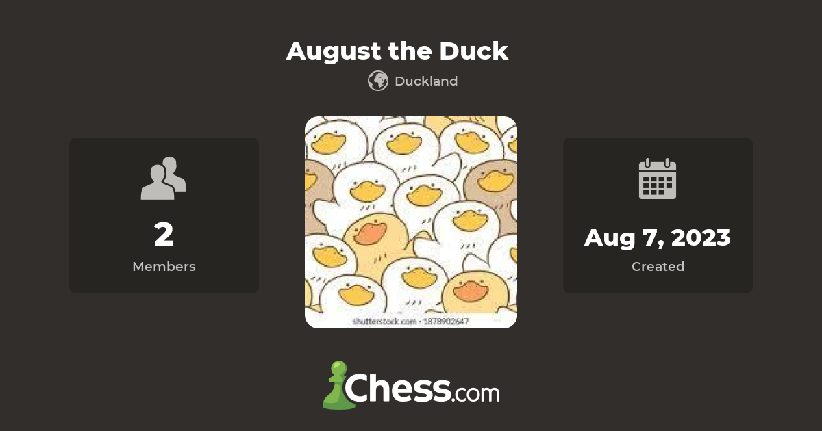 August the Duck - Chess Club - Chess.com