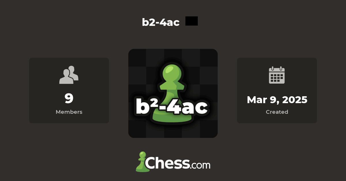 b2-4ac - Chess Club - Chess.com