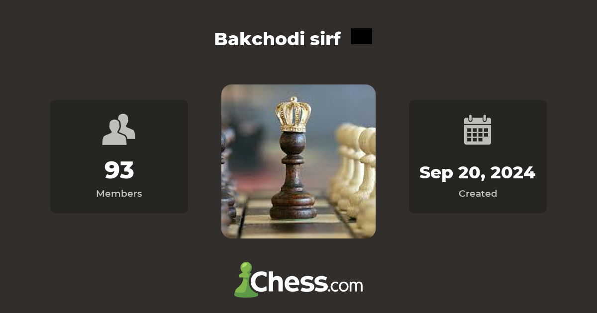 Bakchodi sirf - Chess Club - Chess.com