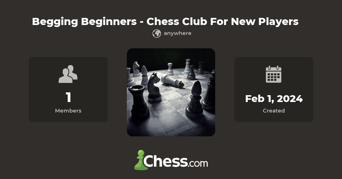 Begging Beginners - Chess Club For New Players - Chess Club - Chess.com