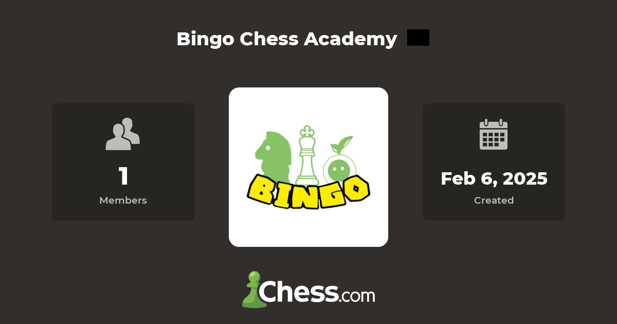 Bingo Chess Academy - Chess Club - Chess.com