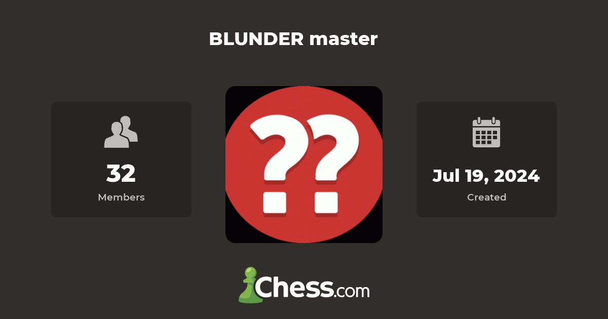 BLUNDER master - Chess Club - Chess.com