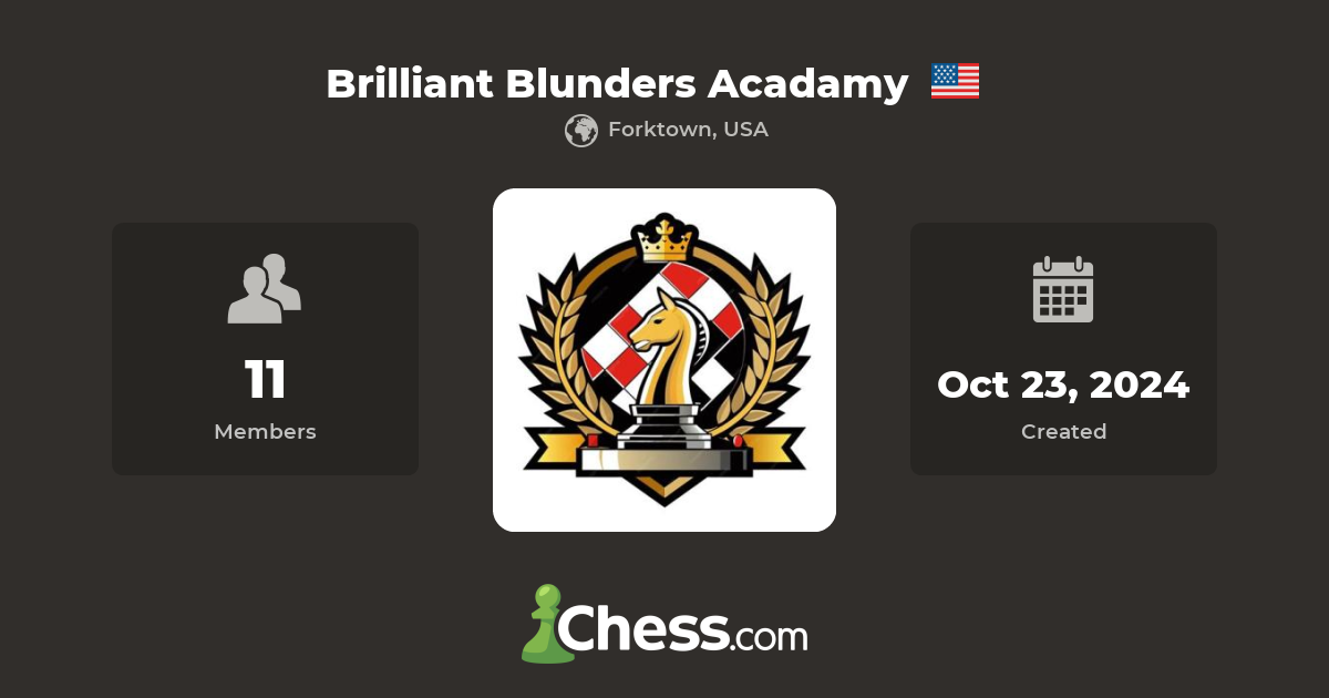 Brilliant Blunders Acadamy - Chess Club - Chess.com