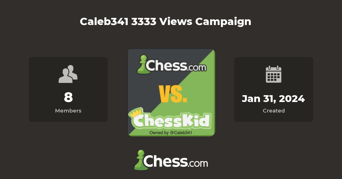 Caleb341 3333 Views Campaign - Chess Club - Chess.com