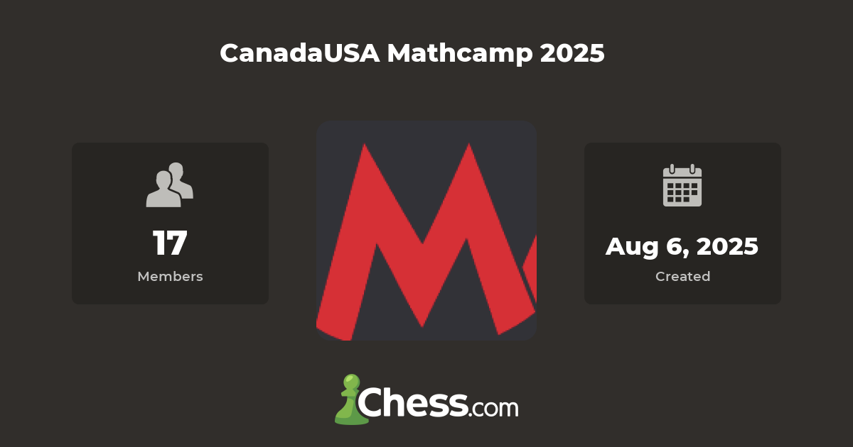 CanadaUSA Mathcamp 2025 - Chess Club - Chess.com