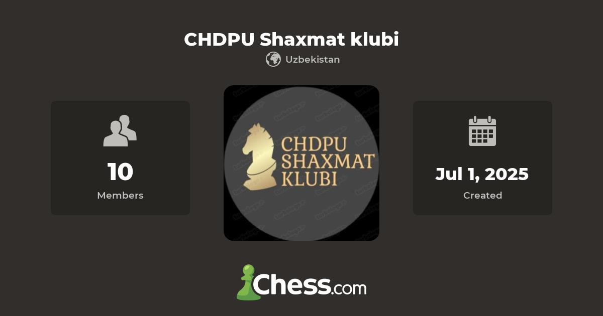 CHDPU Shaxmat klubi - Chess Club - Chess.com