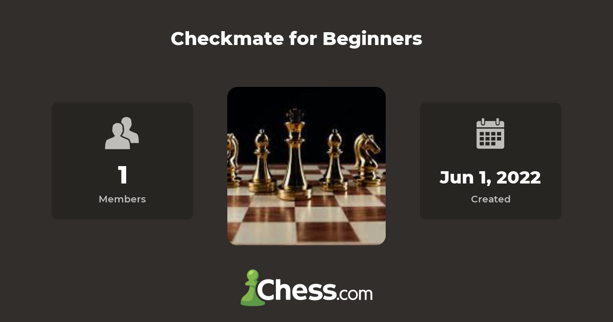 Checkmate for Beginners - Chess Club - Chess.com