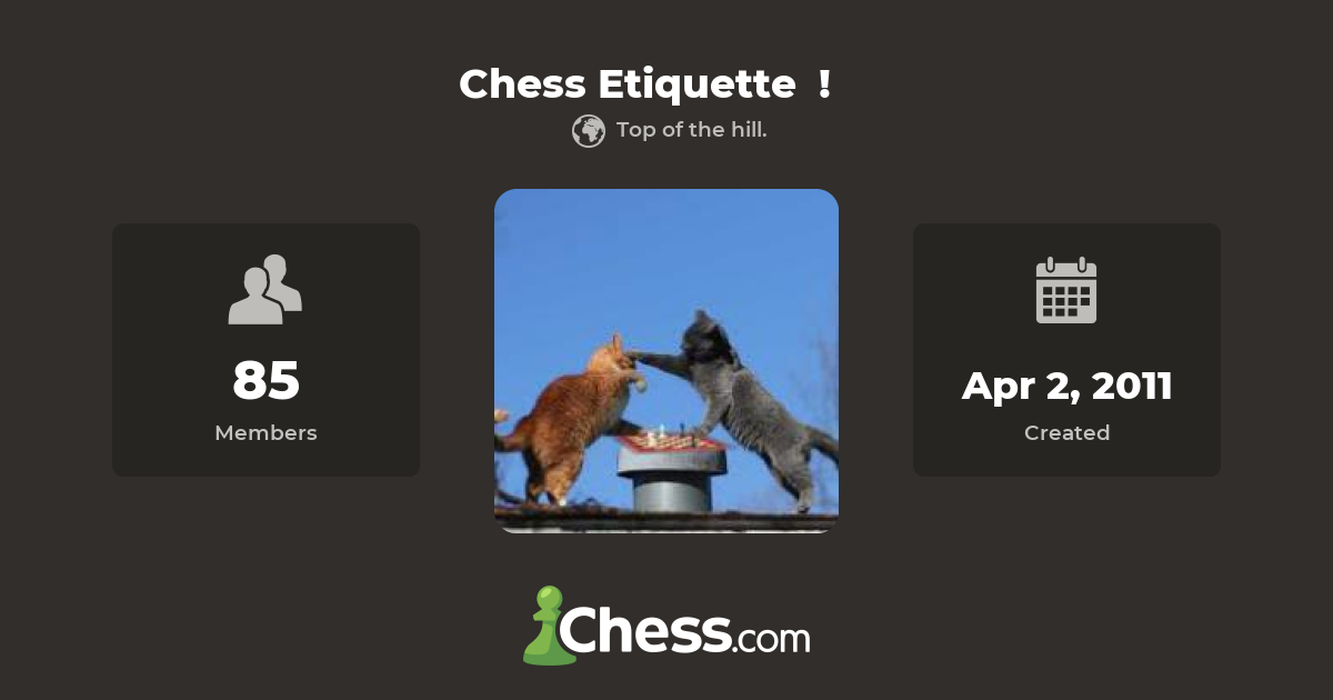 Chess Etiquette ! - Chess Club - Chess.com