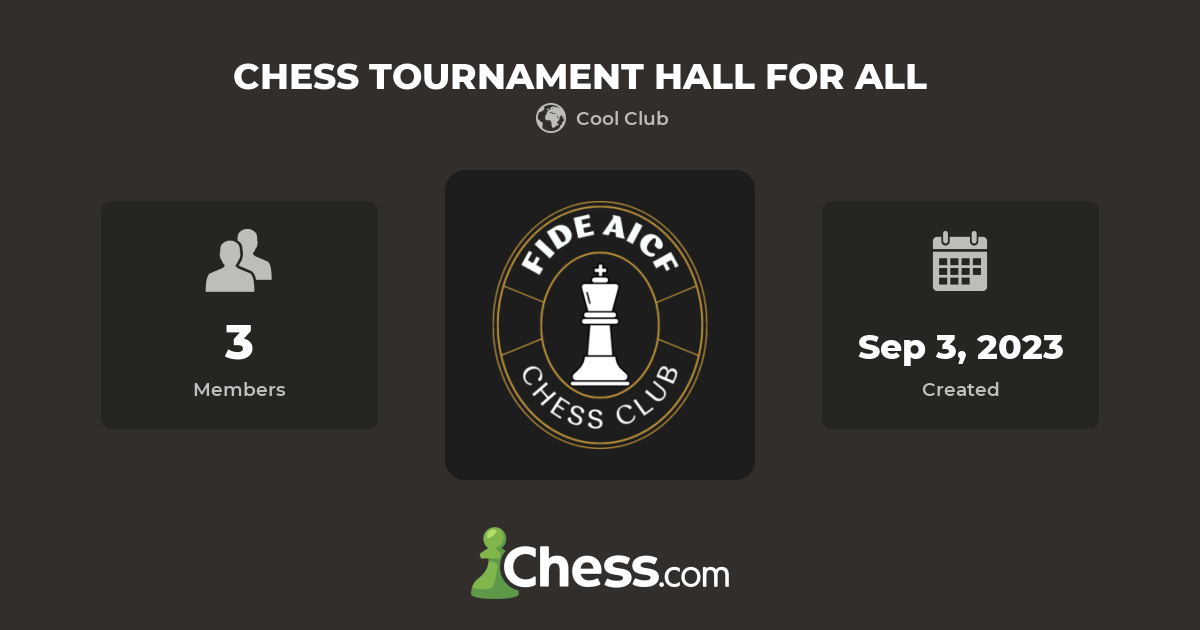 CHESS TOURNAMENT HALL FOR ALL - Chess Club - Chess.com