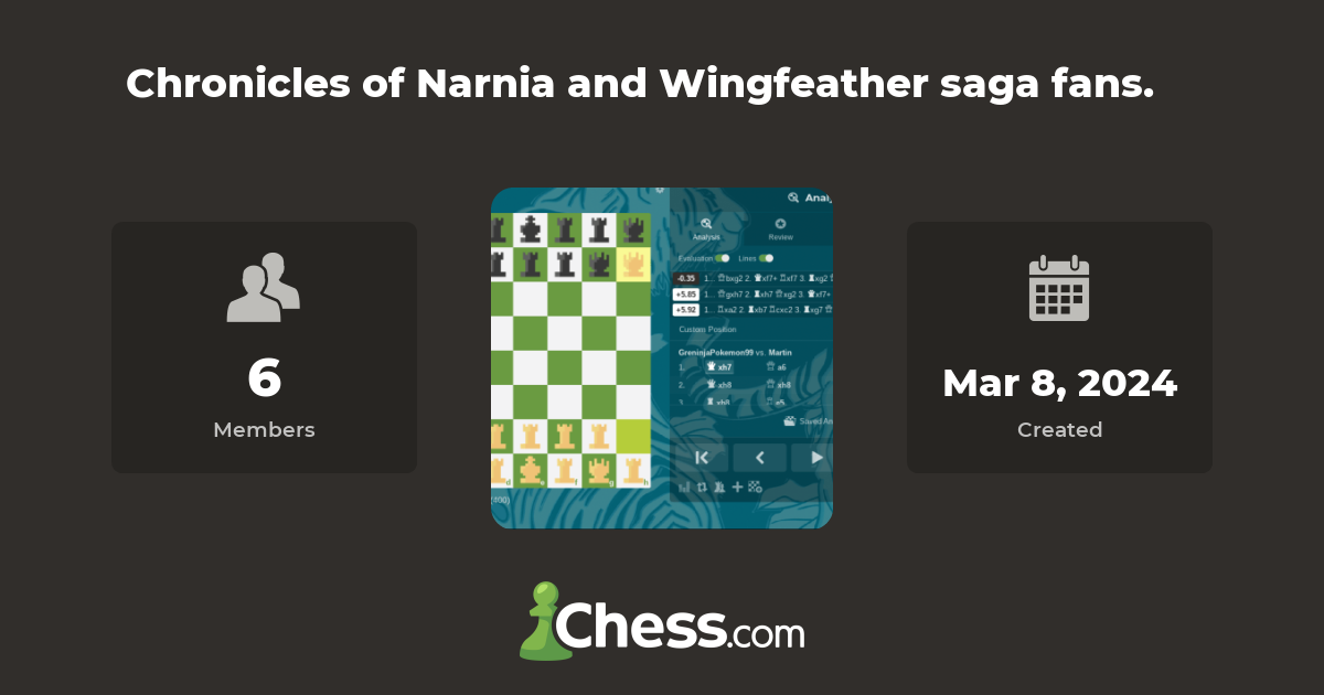 Chronicles of Narnia and Wingfeather saga fans. - Chess Club - Chess.com