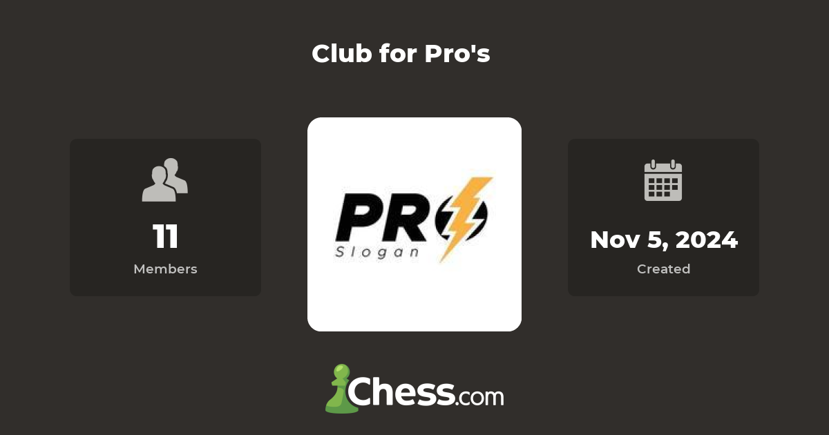 Club for Pro's - Chess Club - Chess.com