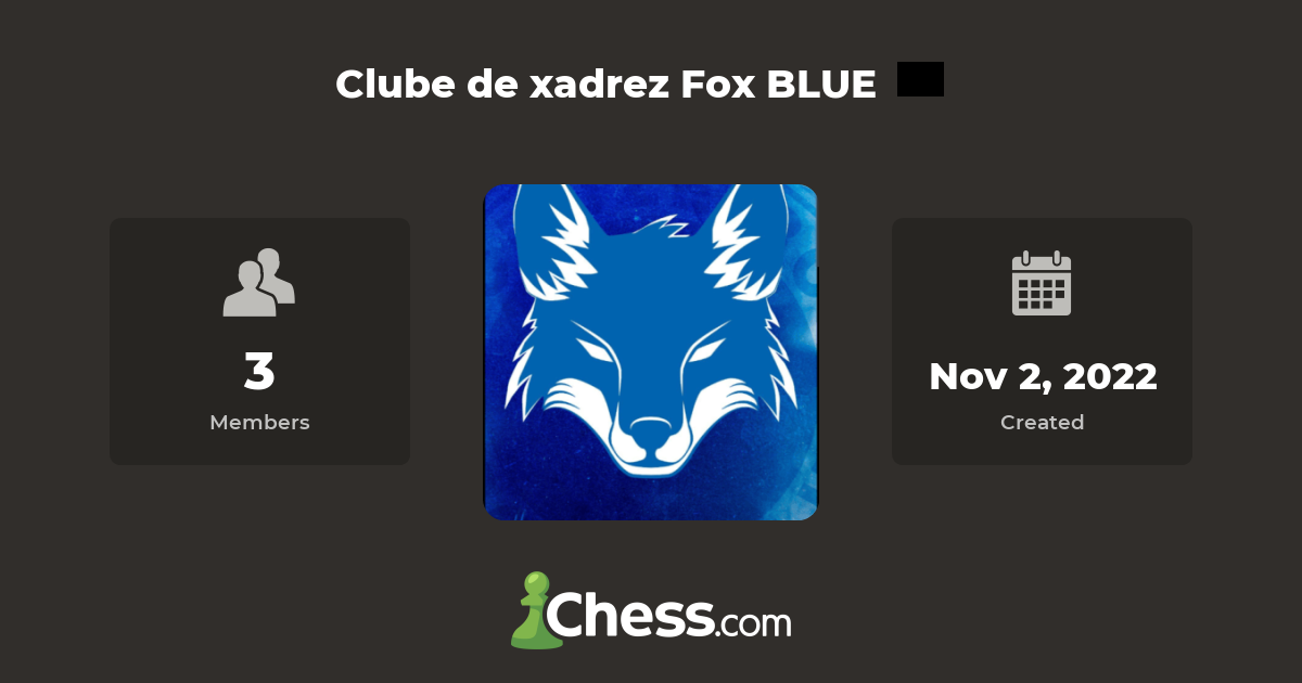 Clube de xadrez Fox BLUE - Chess Club - Chess.com