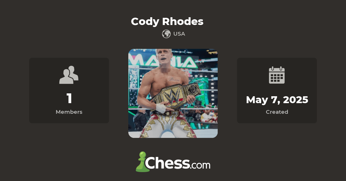 Cody Rhodes - Chess Club - Chess.com