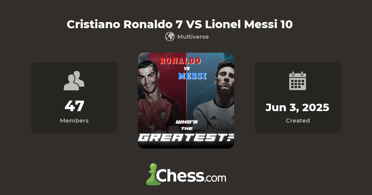 Cristiano Ronaldo 7 VS Lionel Messi 10 - Chess Club - Chess.com