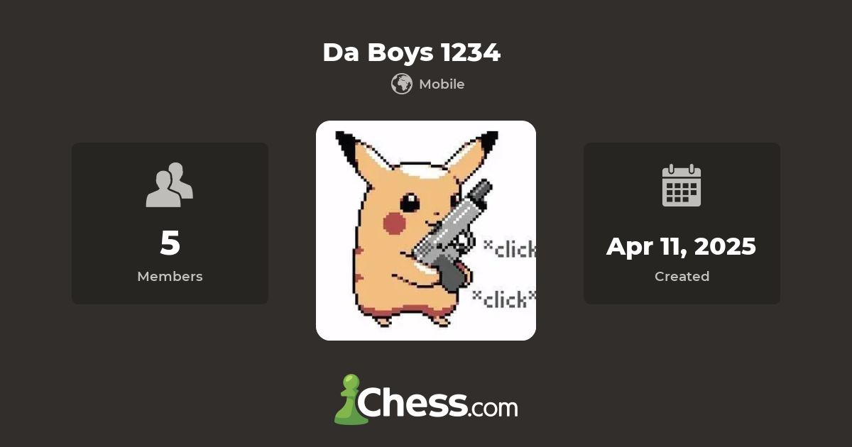 Da Boys 1234 - Chess Club - Chess.com