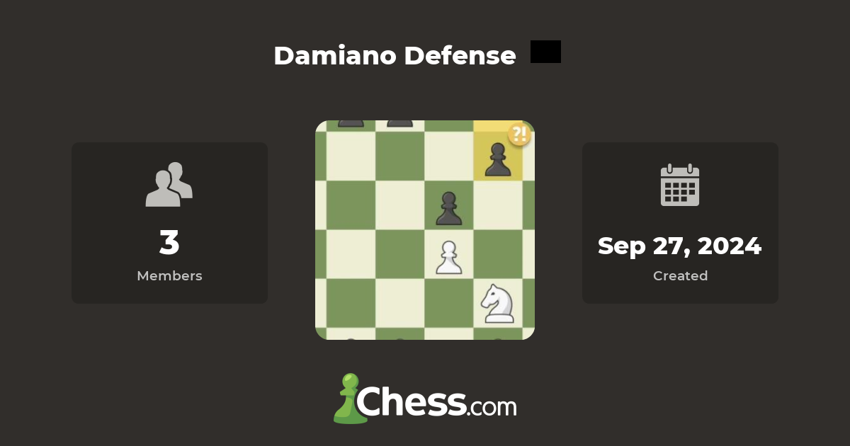 Damiano Defense - Chess Club - Chess.com