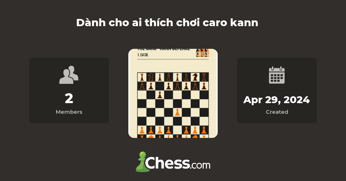 Dành cho ai thích chơi caro kann - Chess Club - Chess.com
