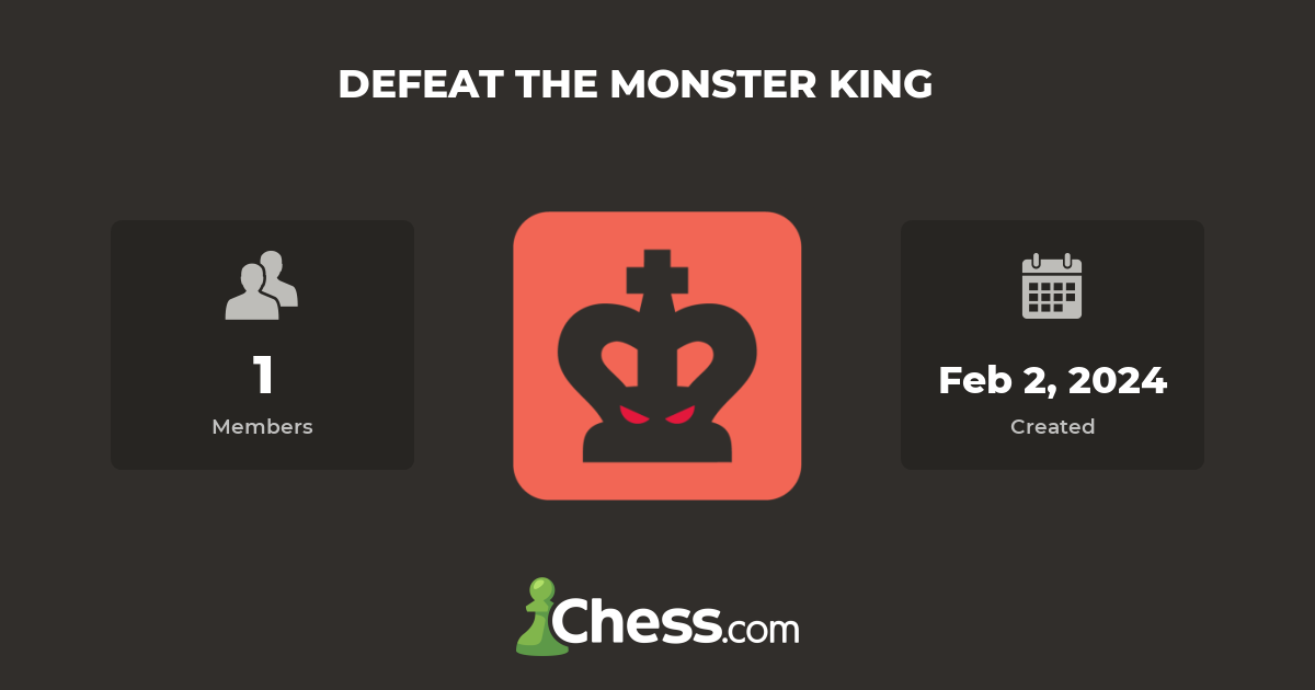 DEFEAT THE MONSTER KING - Chess Club - Chess.com